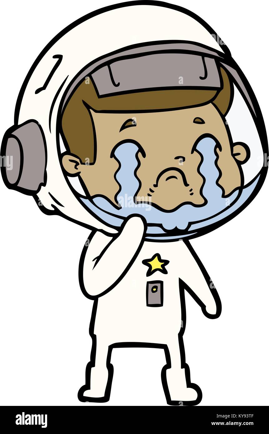 cartoon crying astronaut Stock Vector Image & Art - Alamy