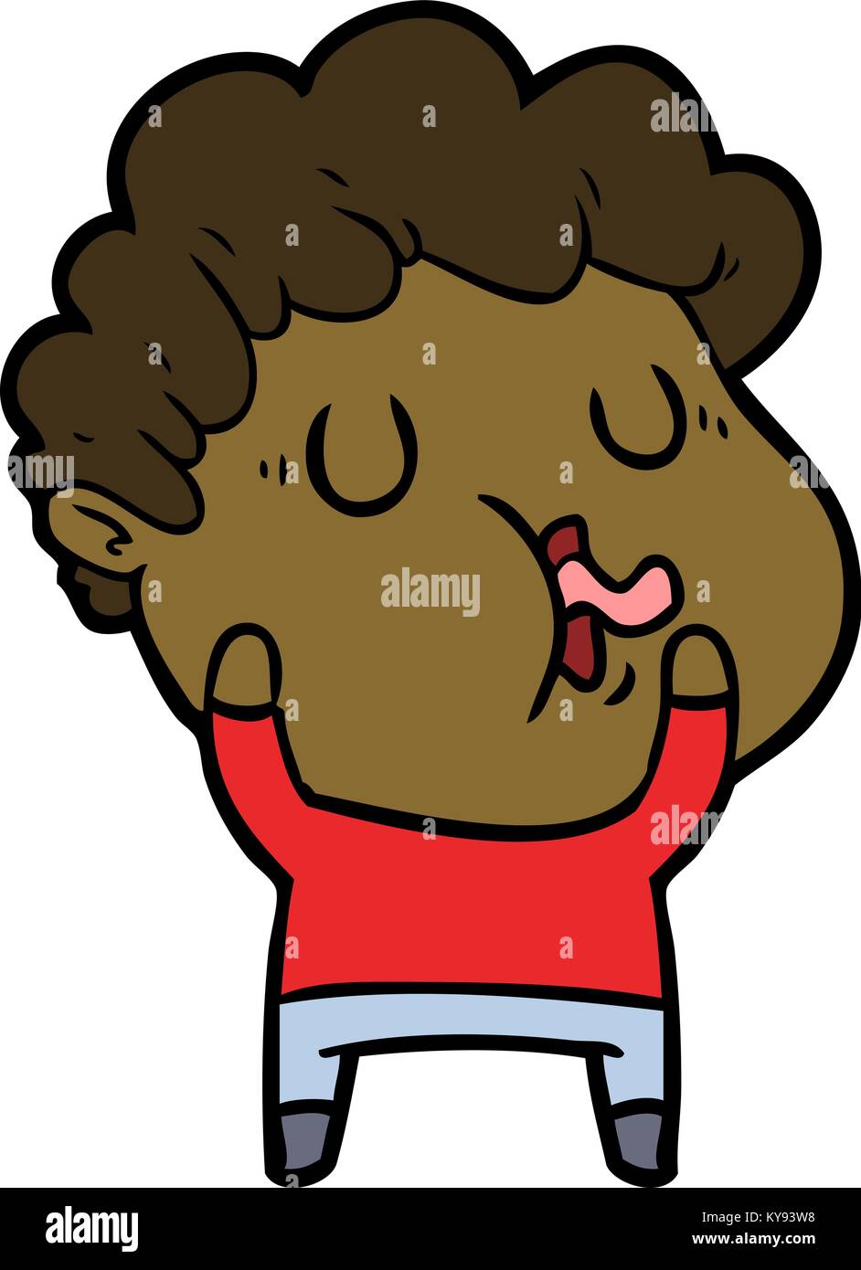 cartoon man pulling face Stock Vector Image & Art - Alamy