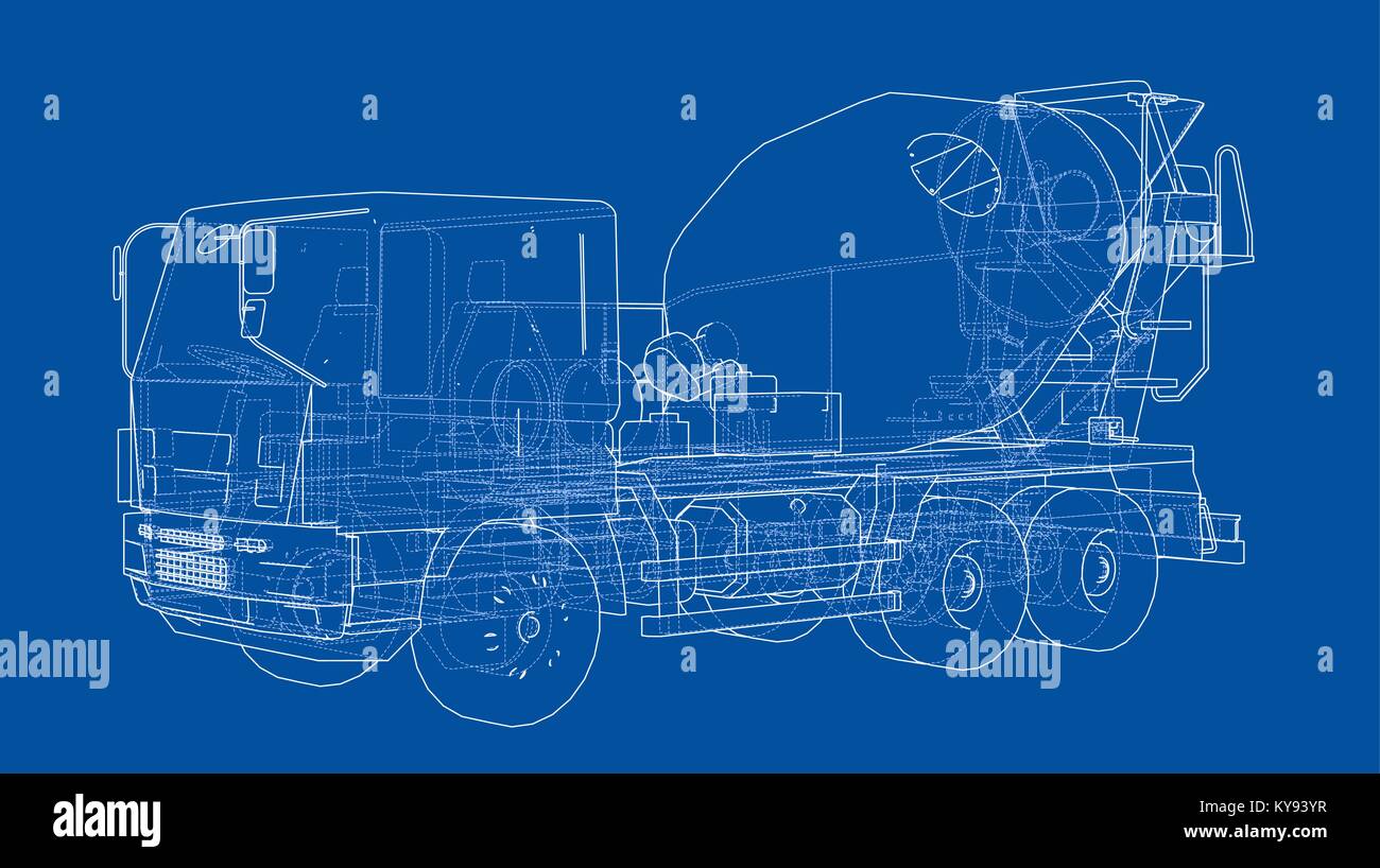 Truck mixer sketch. Vector Stock Vector Image & Art - Alamy