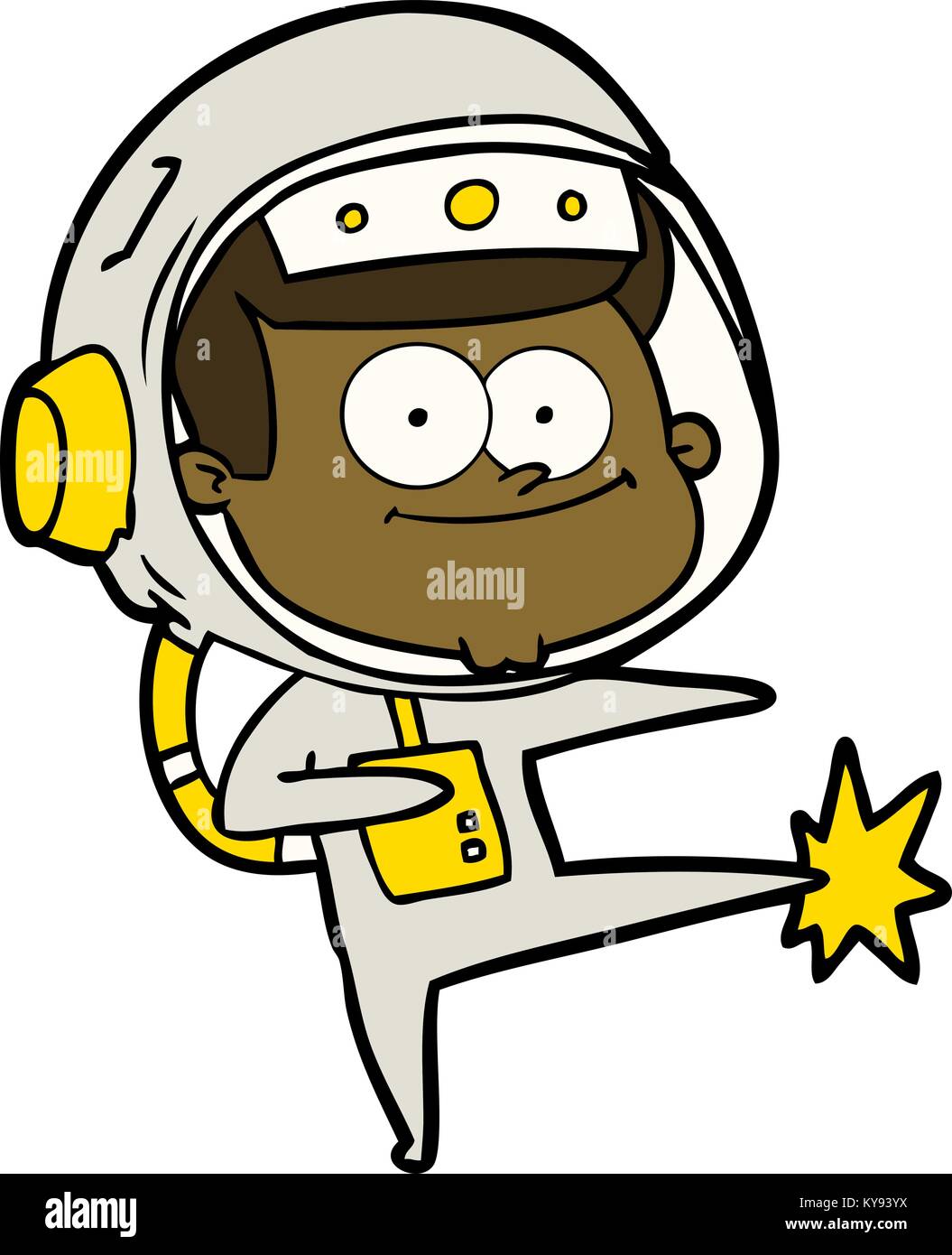 happy astronaut cartoon Stock Vector Image & Art - Alamy