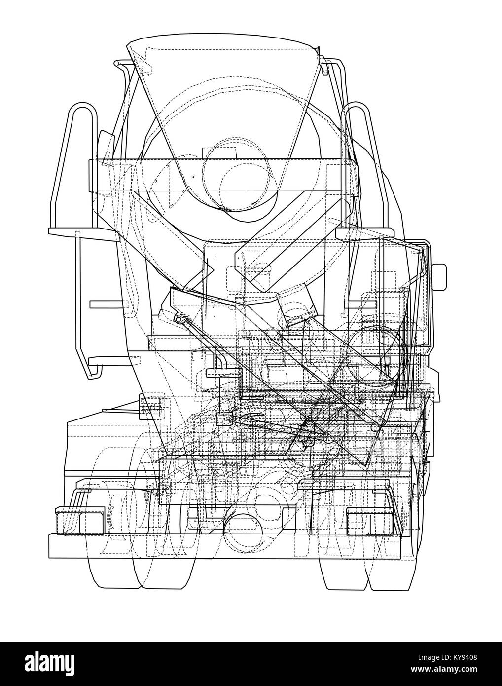 Truck mixer sketch. Vector Stock Vector Image & Art - Alamy