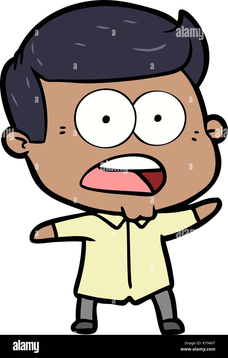 cartoon shocked man Stock Vector Image & Art - Alamy