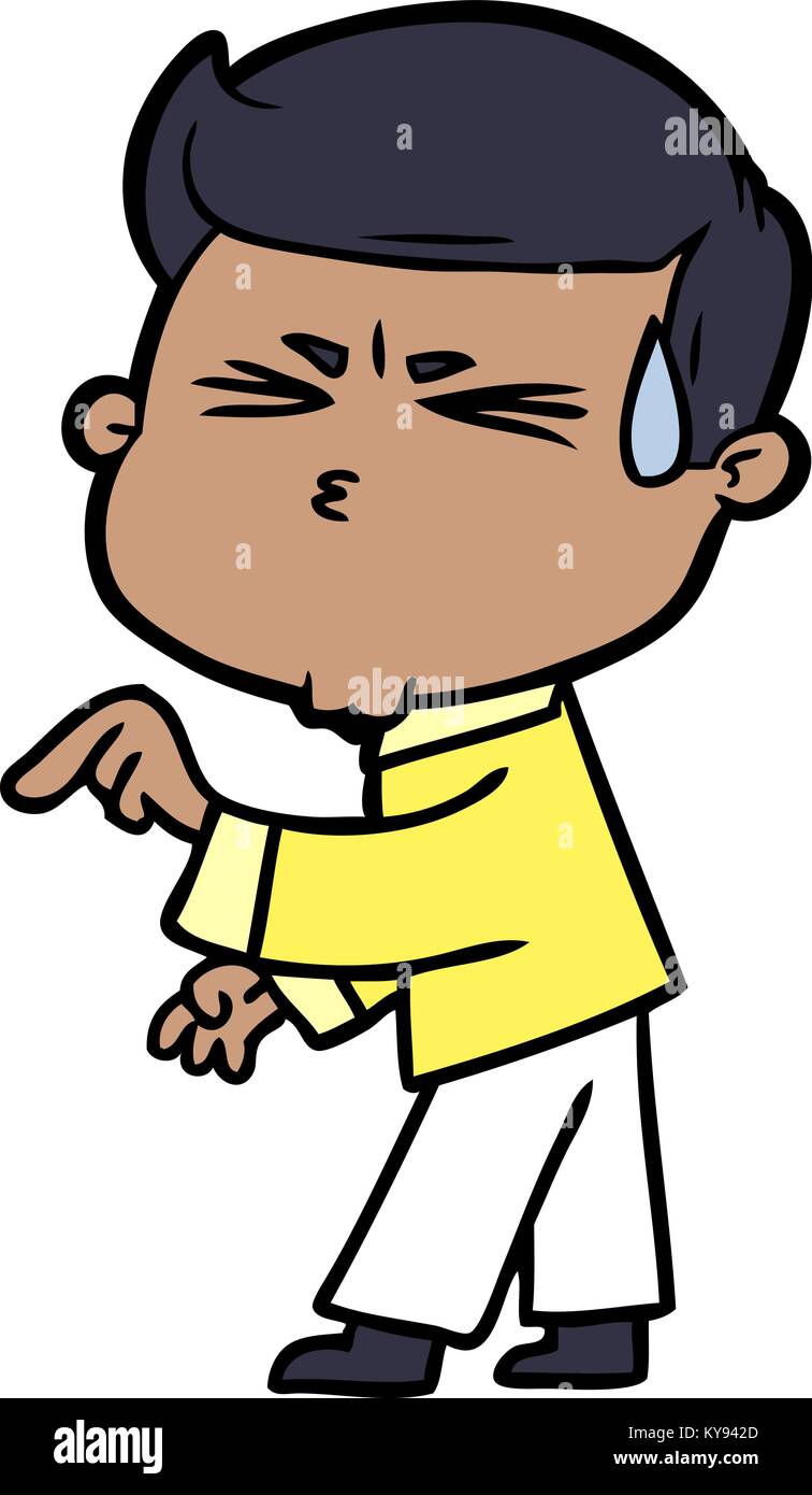 cartoon man sweating Stock Vector Image & Art - Alamy