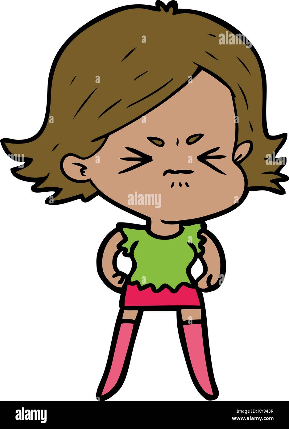 cartoon angry woman Stock Vector Image & Art - Alamy