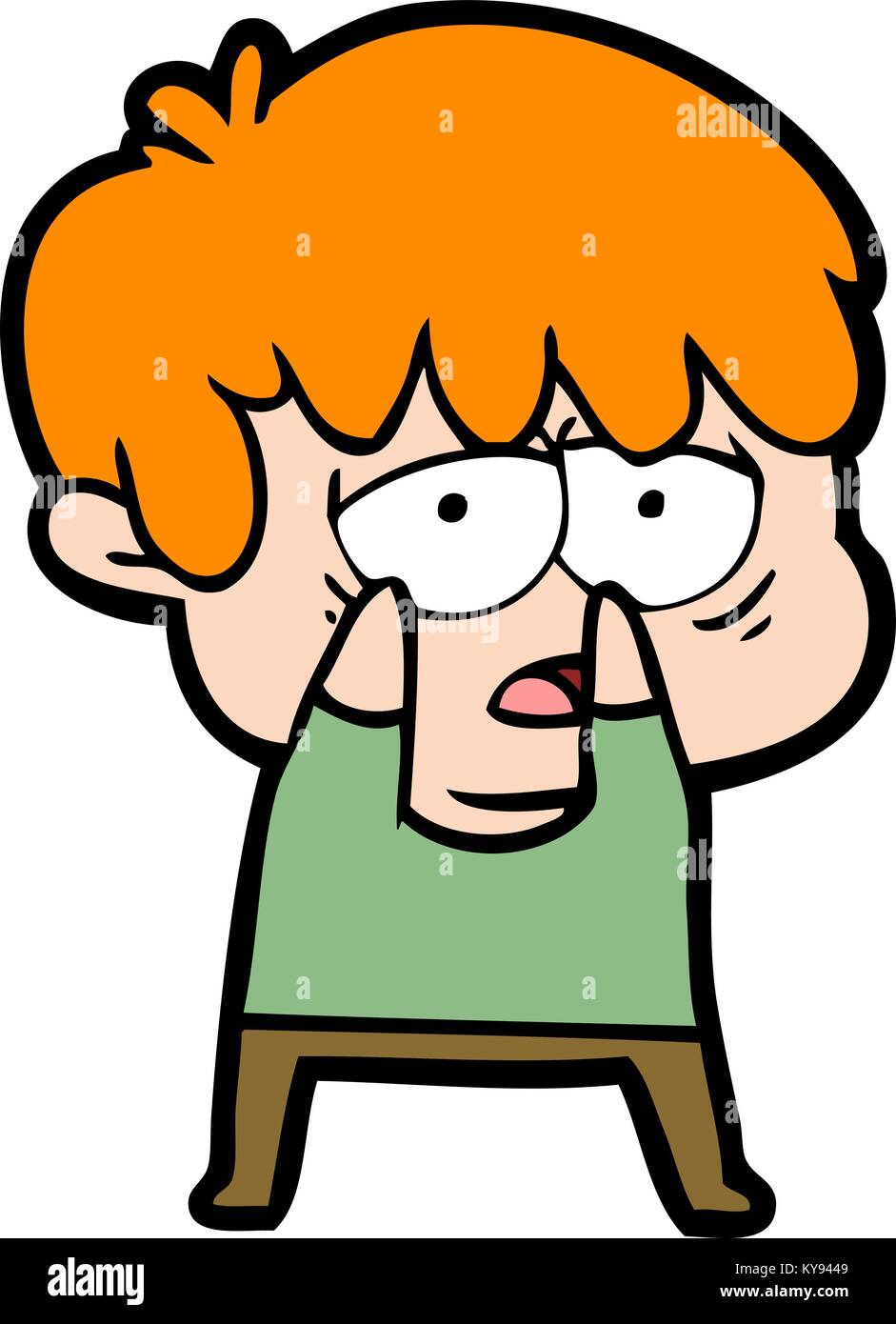 cartoon exhausted boy Stock Vector Image & Art - Alamy