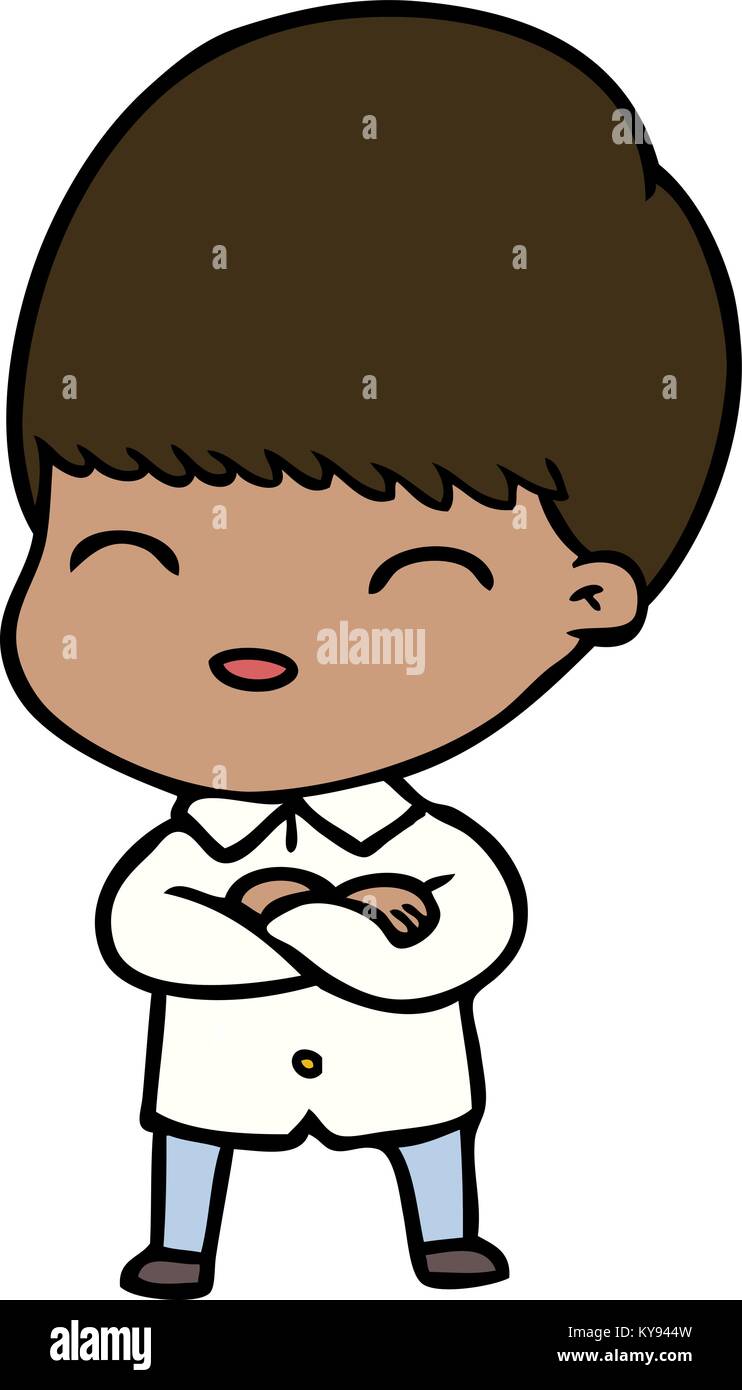 happy cartoon boy Stock Vector Image & Art - Alamy