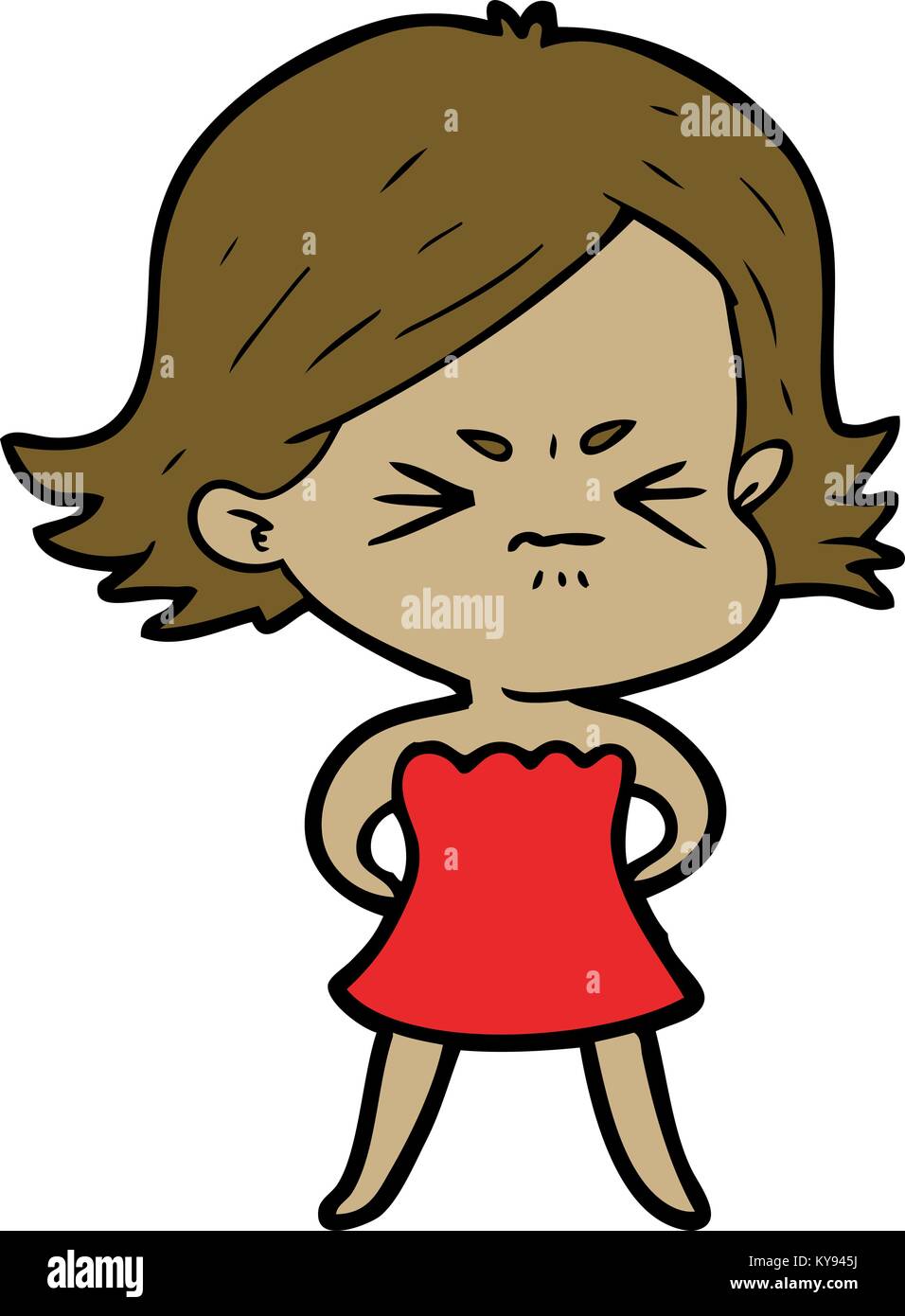 cartoon angry woman Stock Vector Image & Art - Alamy