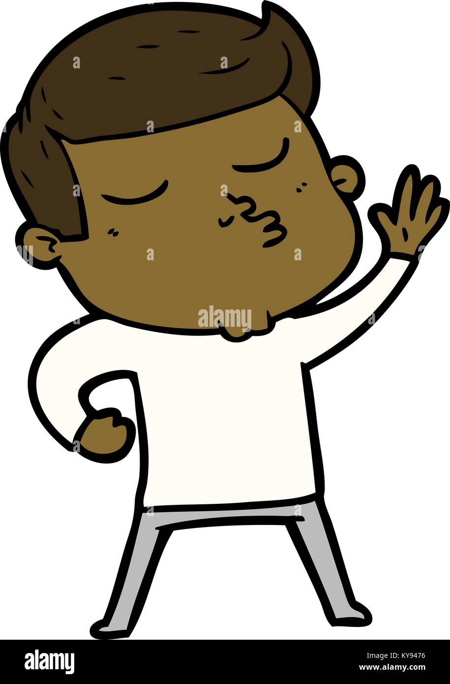 cartoon model guy pouting Stock Vector Image & Art - Alamy