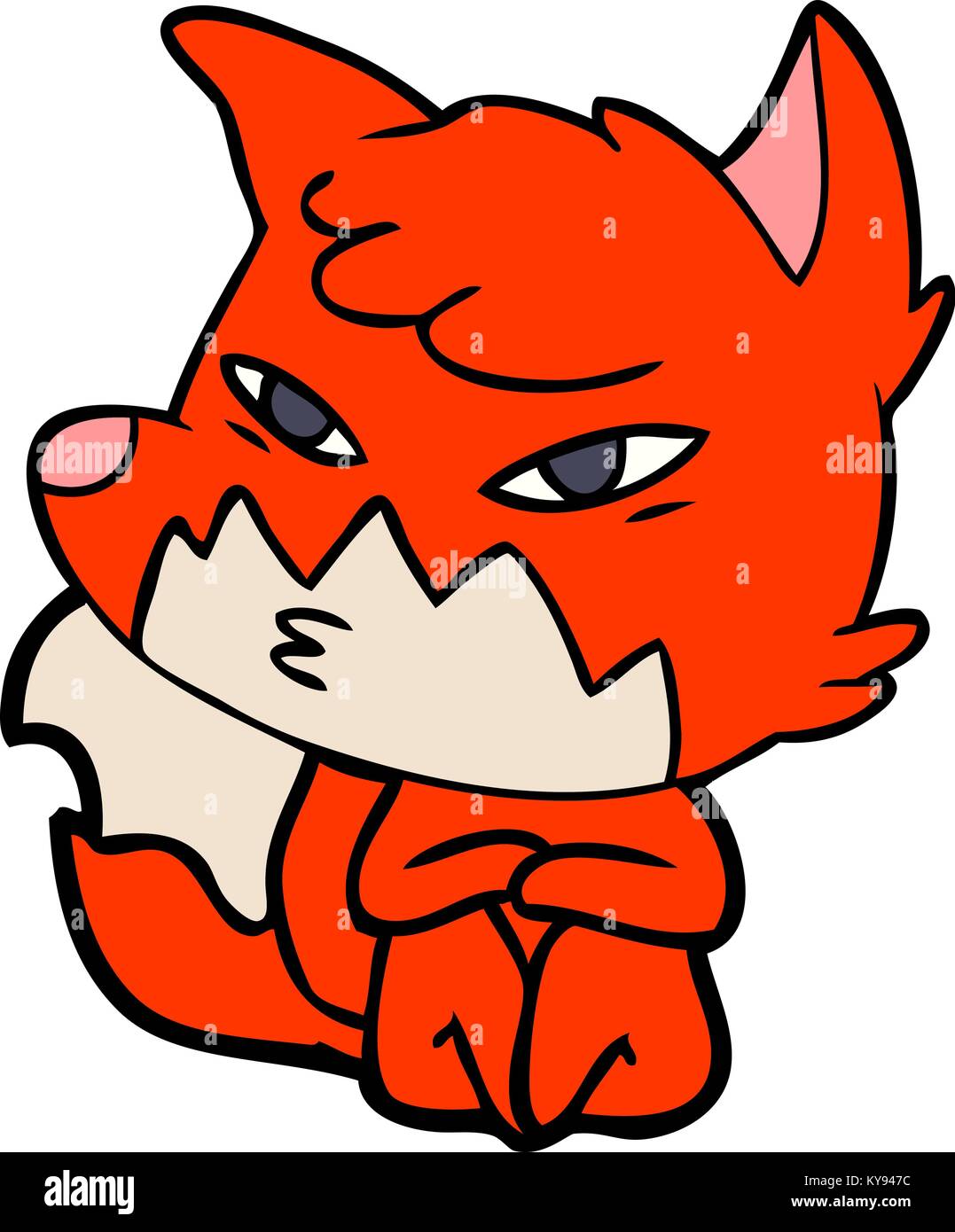 clever cartoon fox Stock Vector Image & Art - Alamy