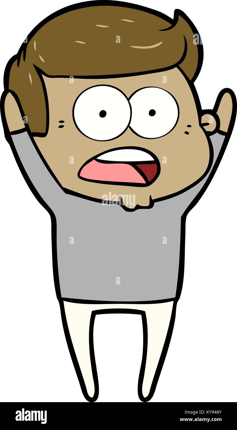 cartoon shocked man Stock Vector Image & Art - Alamy