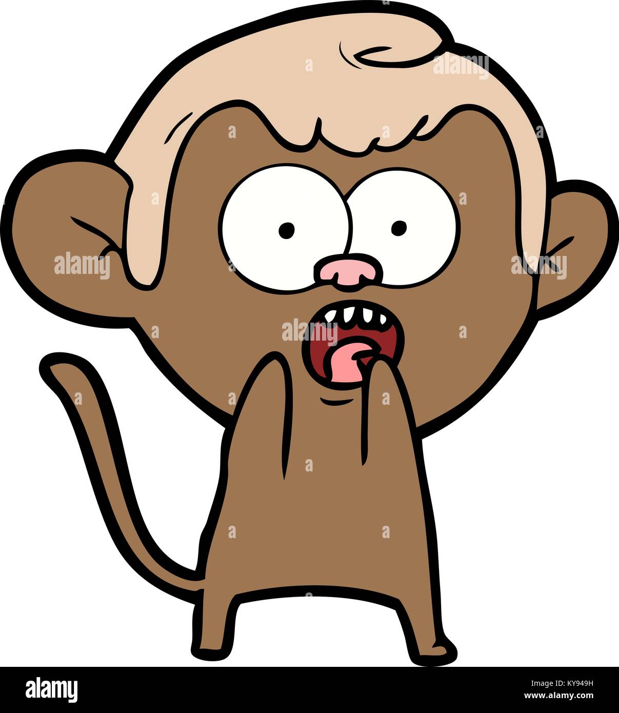 cartoon shocked monkey Stock Vector Image & Art - Alamy