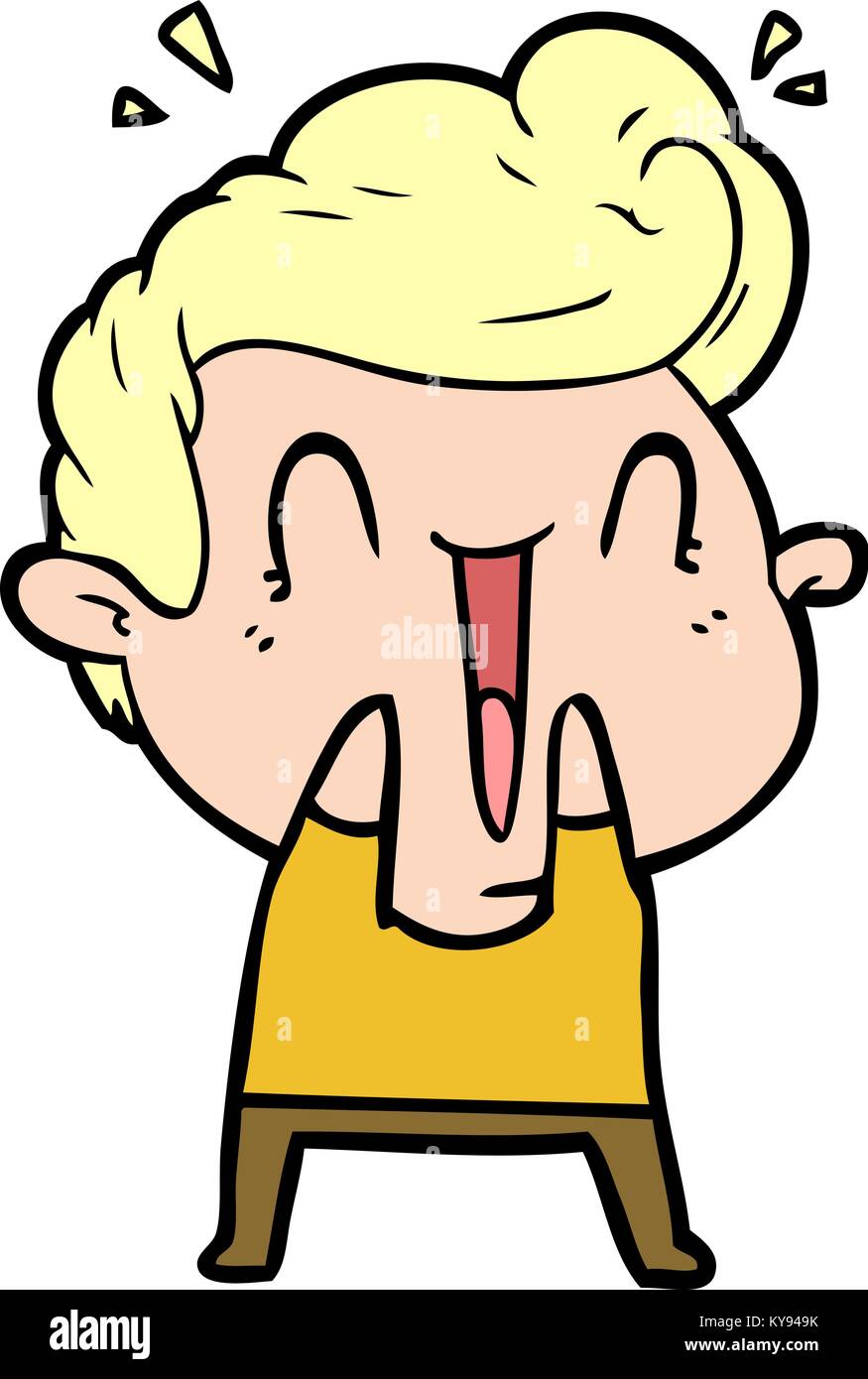 cartoon happy man laughing Stock Vector Image & Art - Alamy