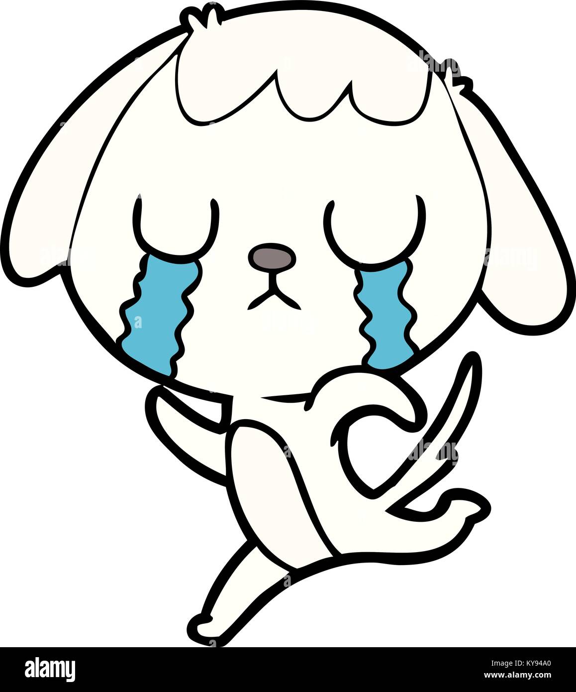 cute cartoon dog crying Stock Vector Image & Art - Alamy