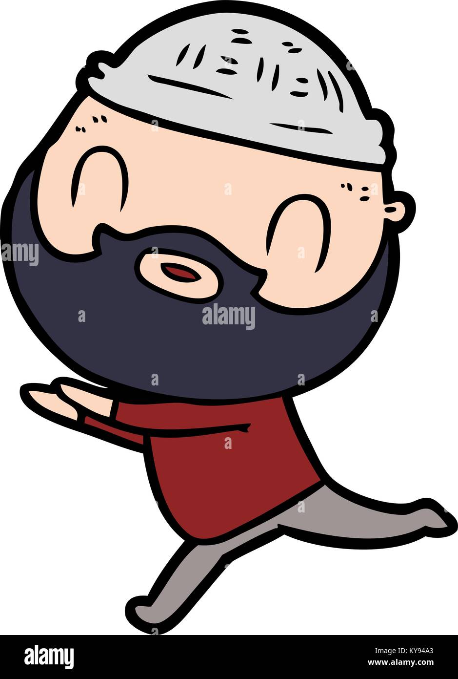 cartoon bearded man Stock Vector Image & Art - Alamy