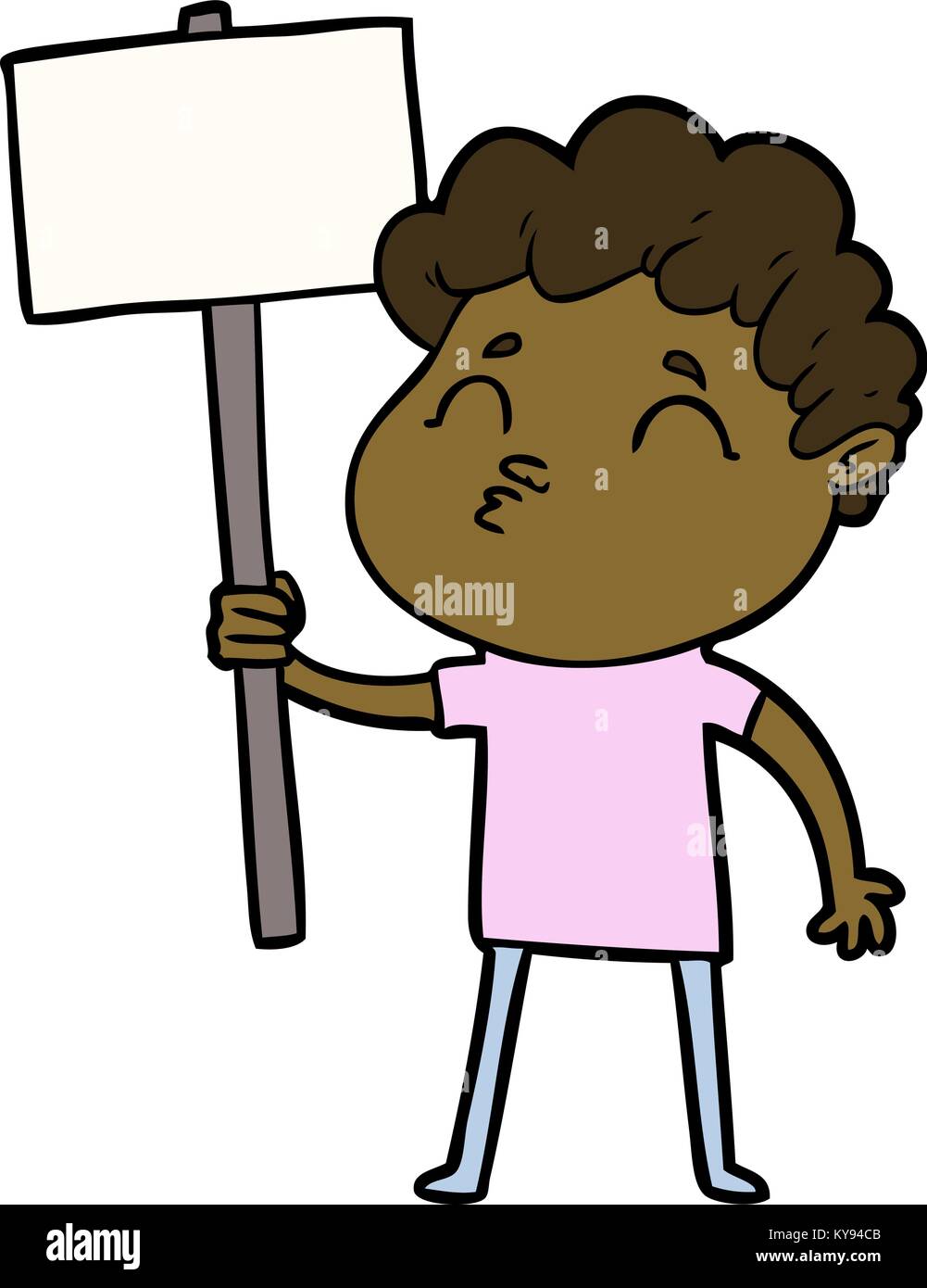 cartoon man pouting Stock Vector Image & Art - Alamy