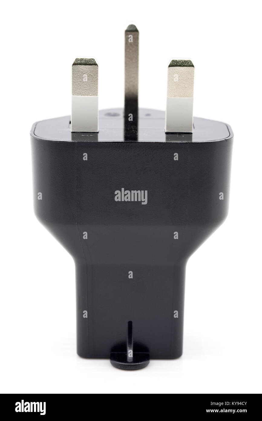Power adapter socket electrical plug on white background Stock Photo ...