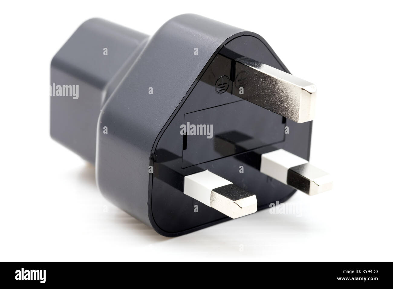 Power adapter socket electrical plug on white background Stock Photo ...