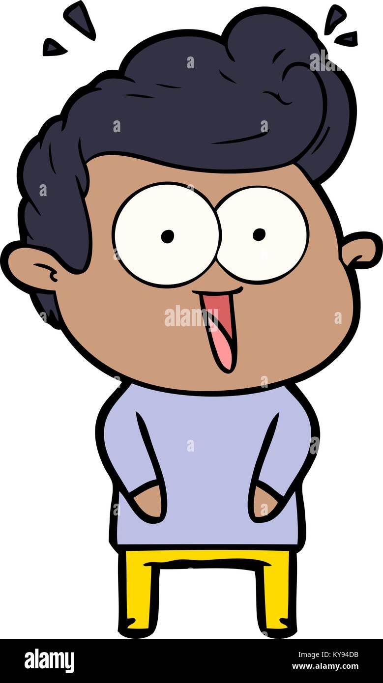 cartoon excited man Stock Vector Image & Art - Alamy