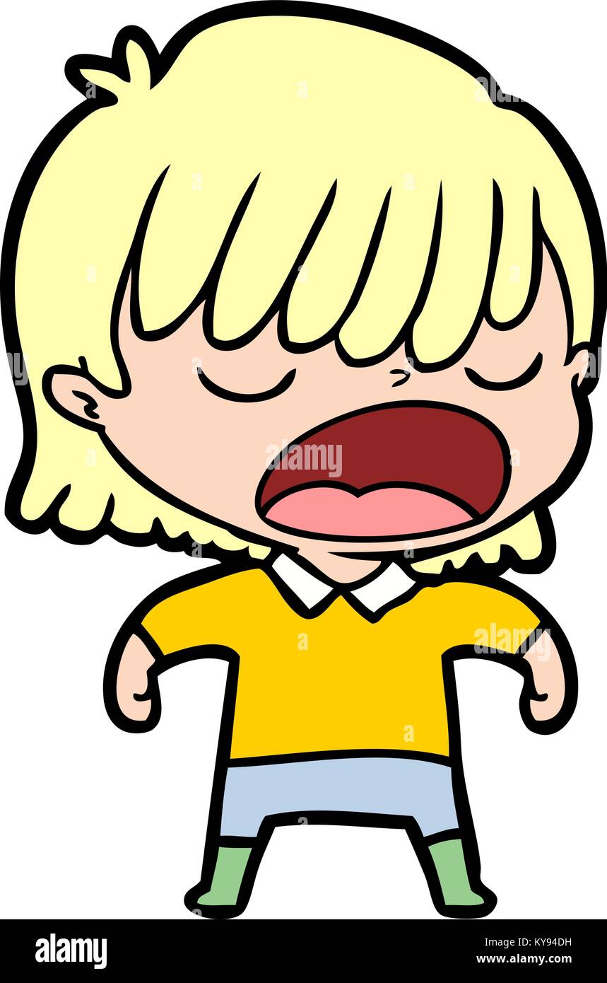cartoon woman talking loudly Stock Vector Image & Art - Alamy