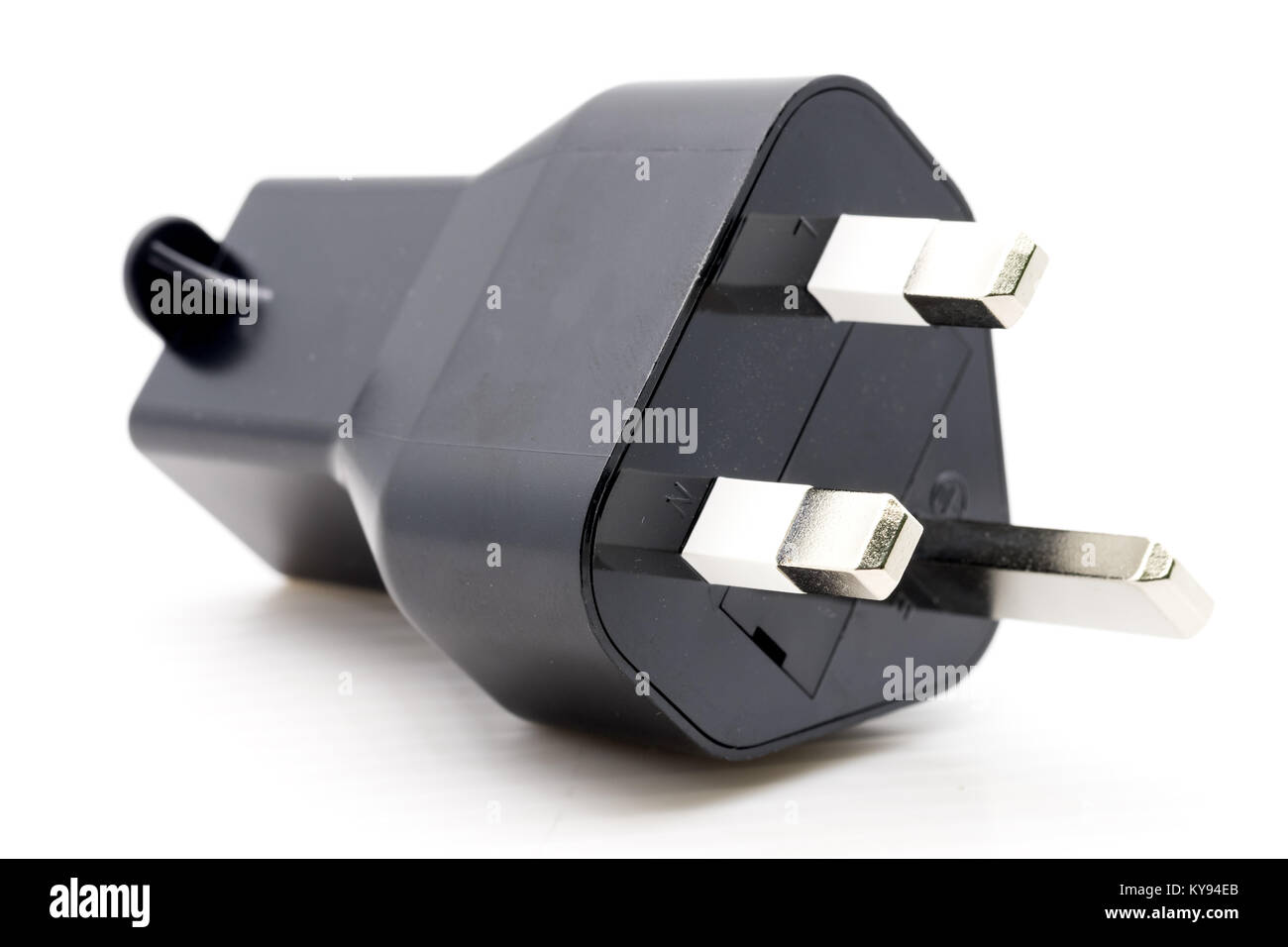 Power adapter socket electrical plug on white background Stock Photo ...