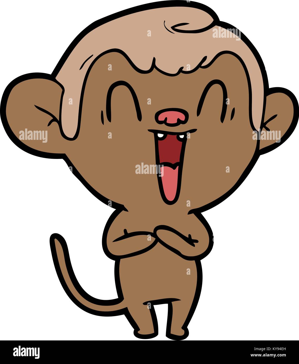 cartoon laughing monkey Stock Vector Image & Art - Alamy
