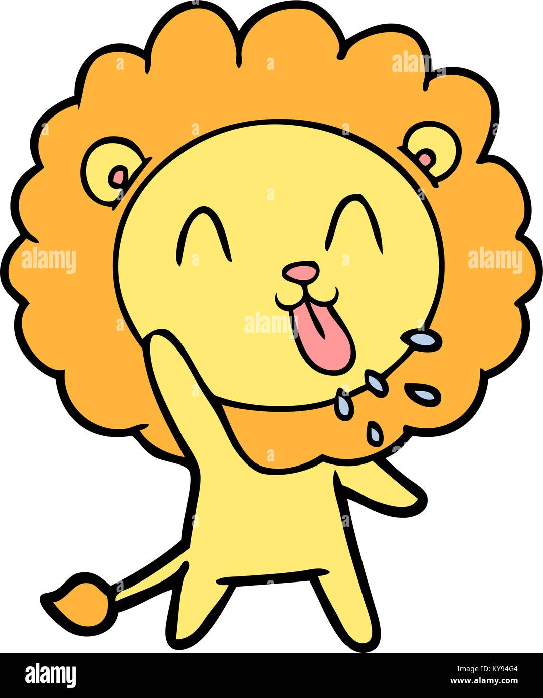 happy cartoon lion Stock Vector Image & Art - Alamy
