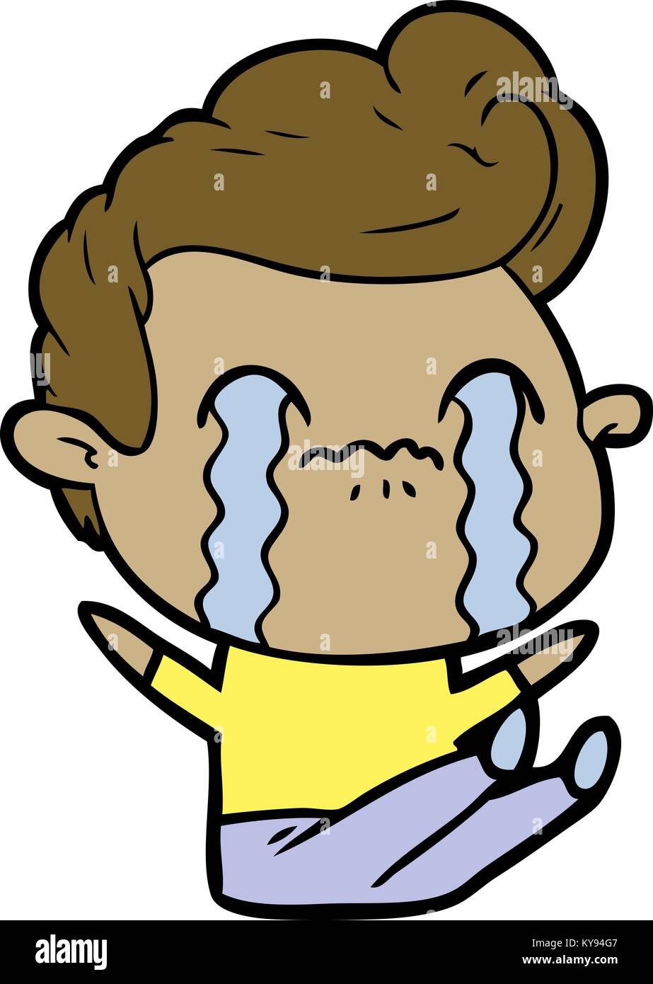 cartoon man crying Stock Vector Image & Art - Alamy