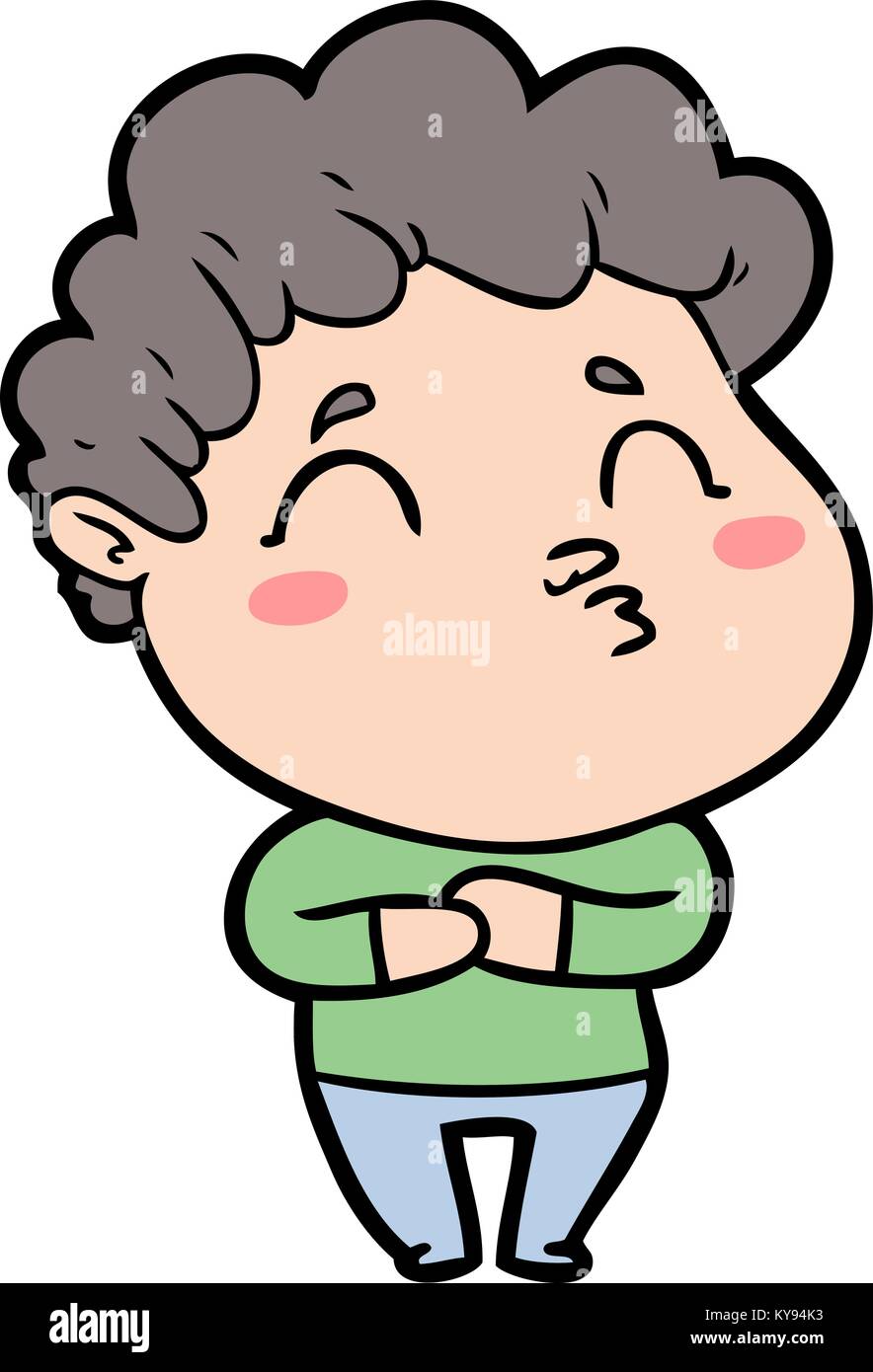 cartoon man pouting Stock Vector Image & Art - Alamy