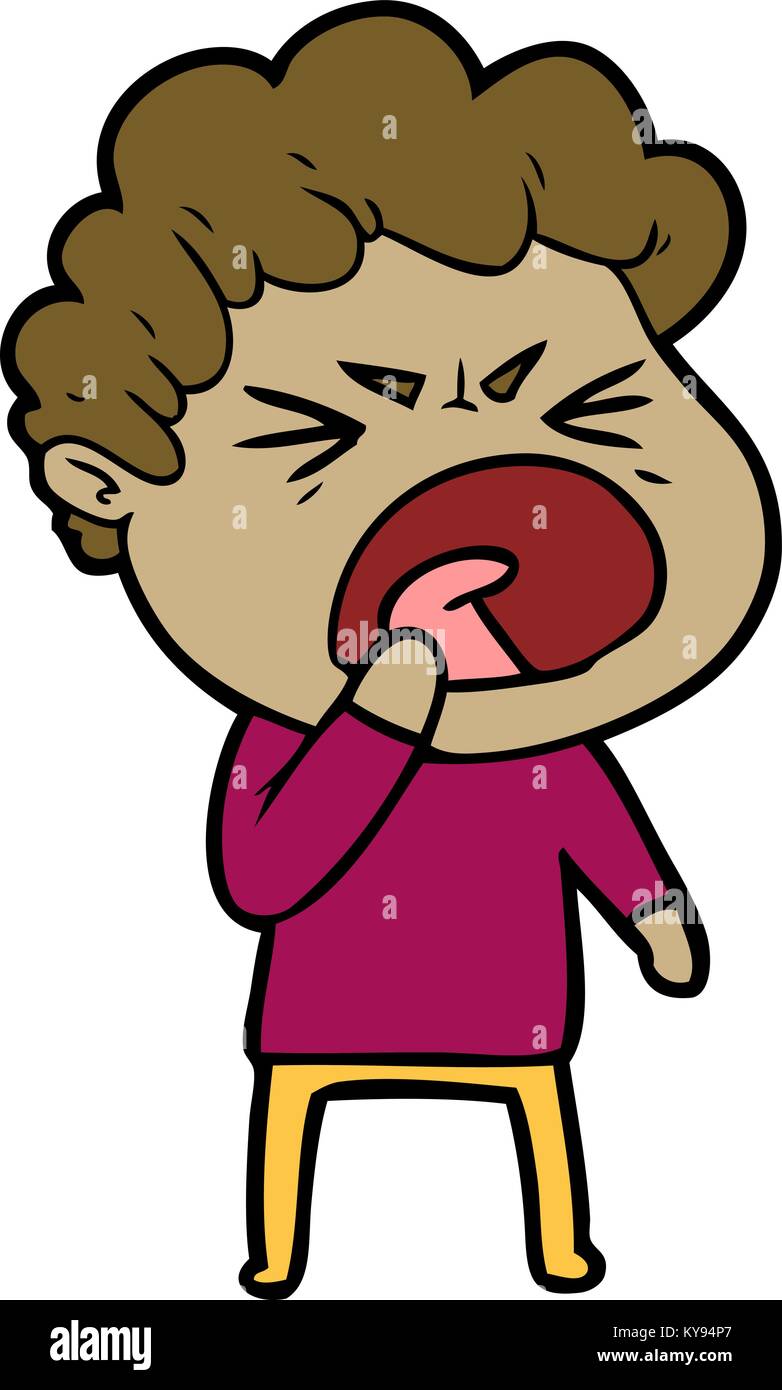 cartoon furious man Stock Vector Image & Art - Alamy