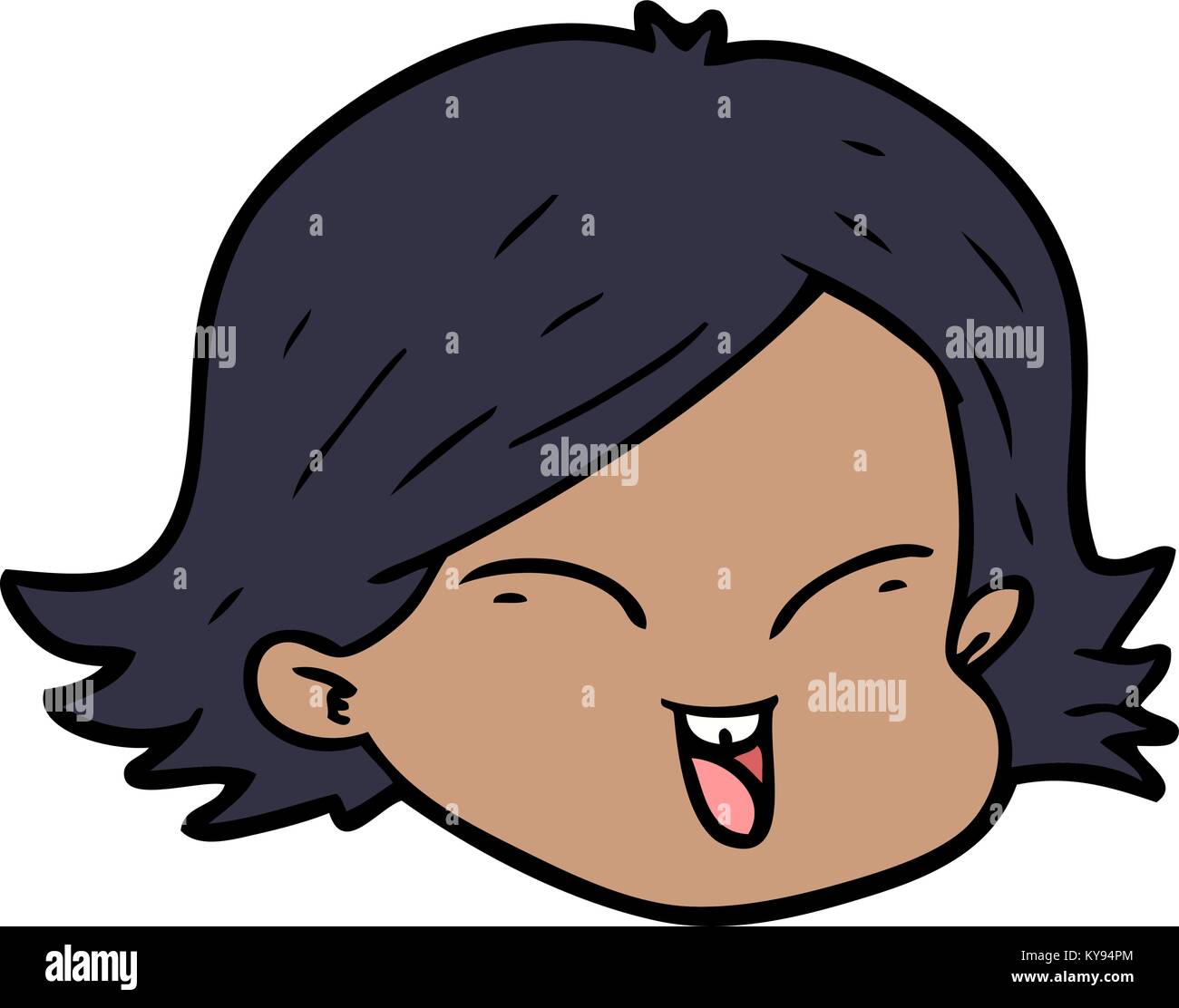 cartoon female face Stock Vector Image & Art - Alamy