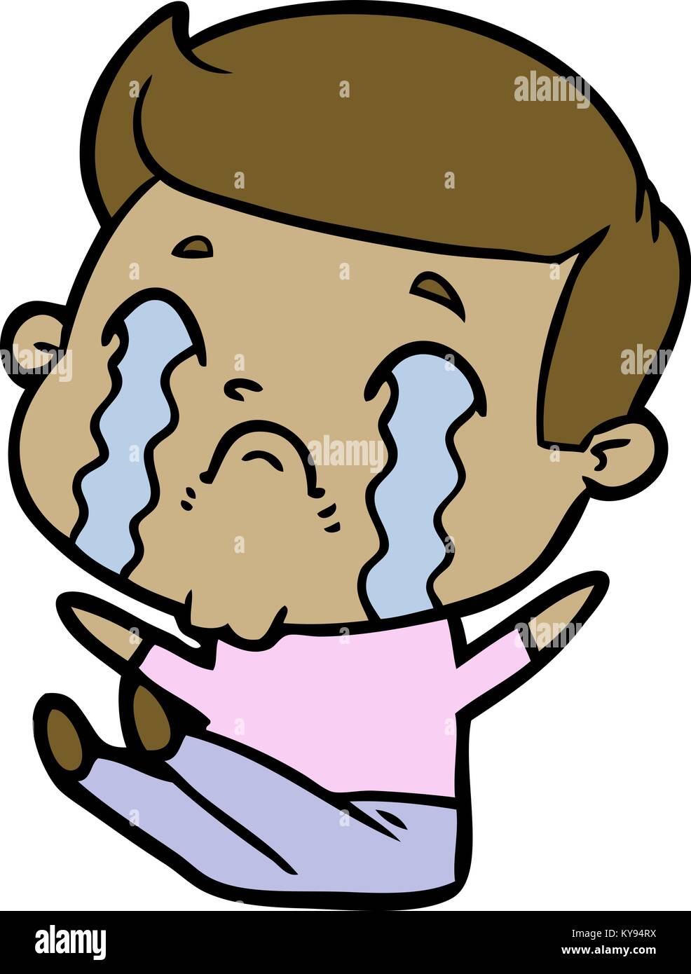 cartoon man crying Stock Vector Image & Art - Alamy