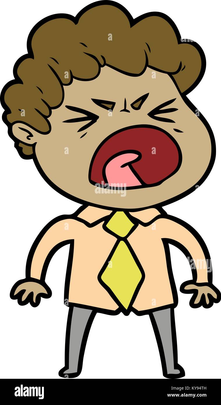 cartoon furious man Stock Vector Image & Art - Alamy