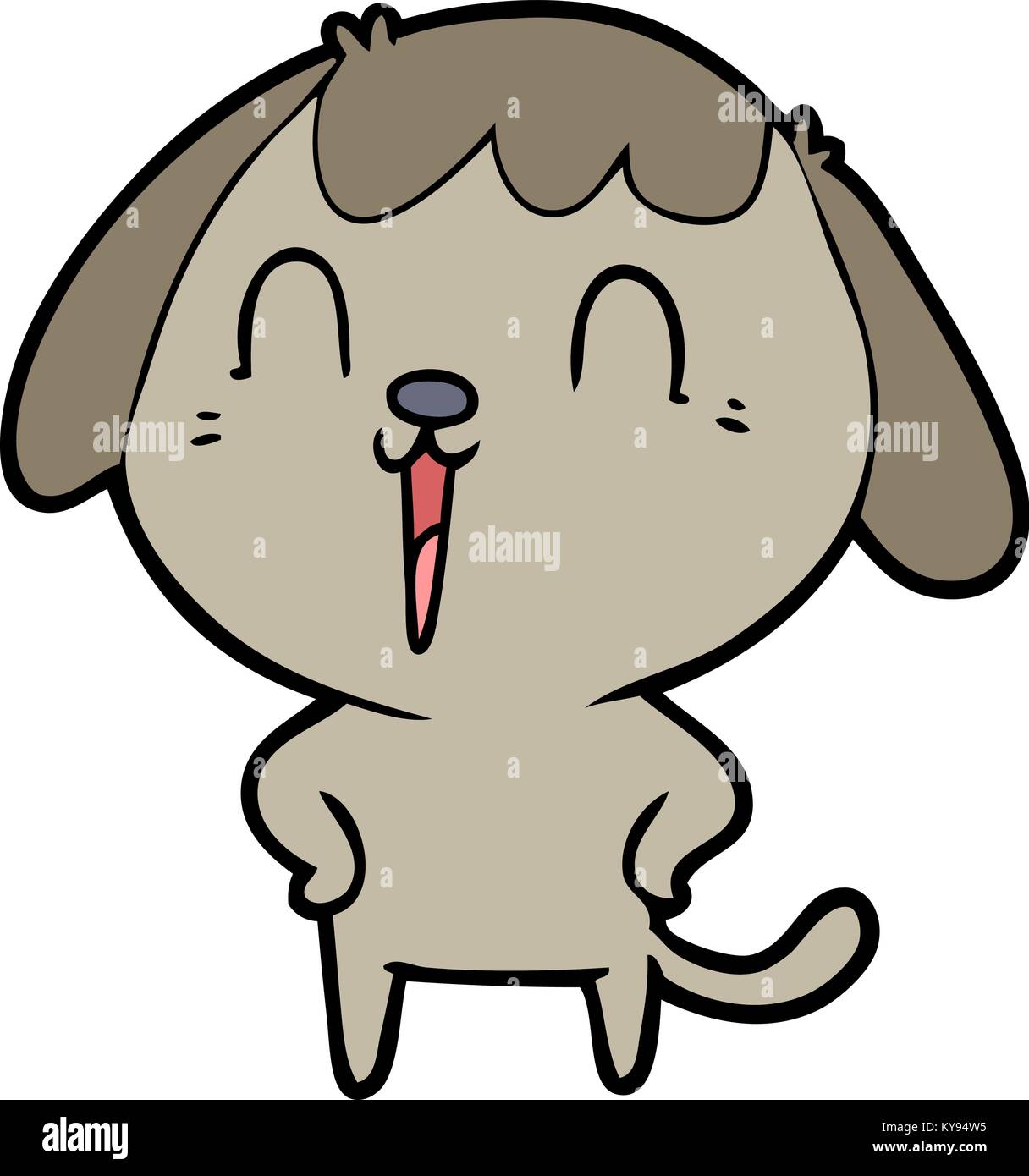 cartoon happy dog Stock Vector Image & Art - Alamy