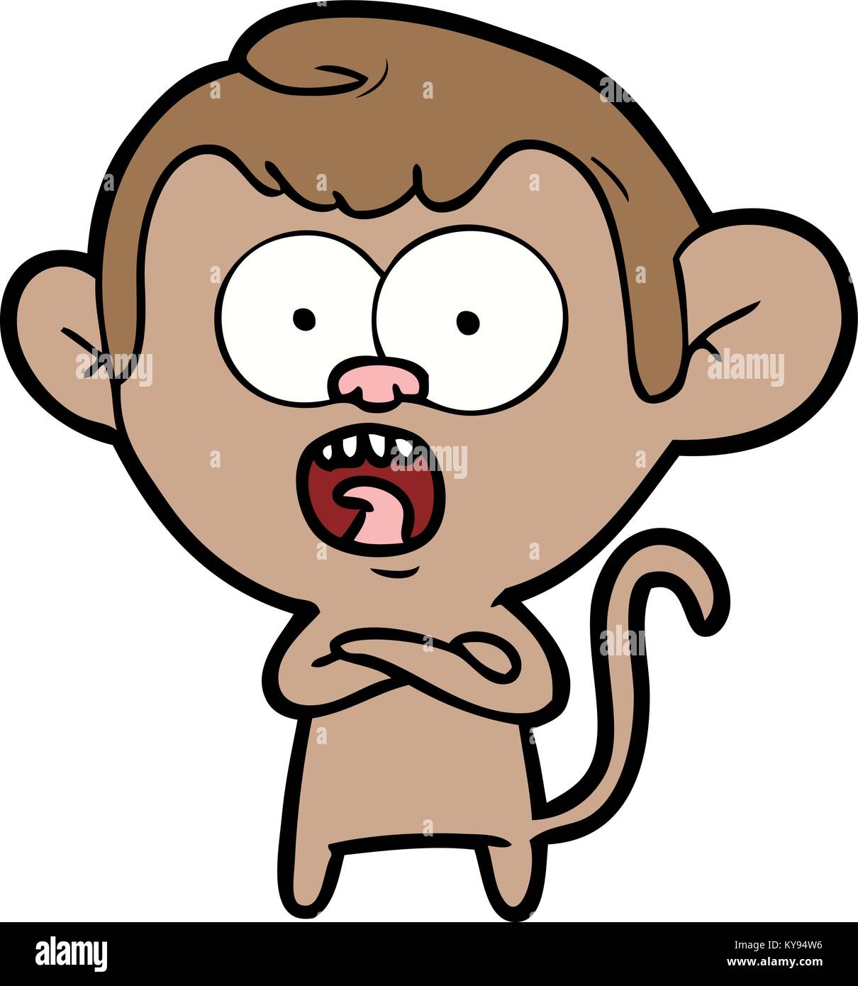 cartoon shocked monkey Stock Vector Image & Art - Alamy