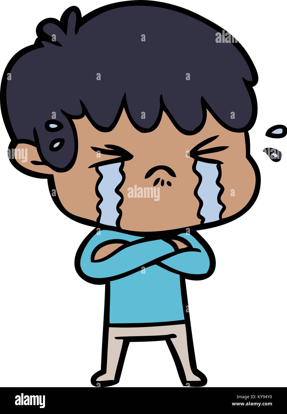 cartoon boy crying Stock Vector Image & Art - Alamy