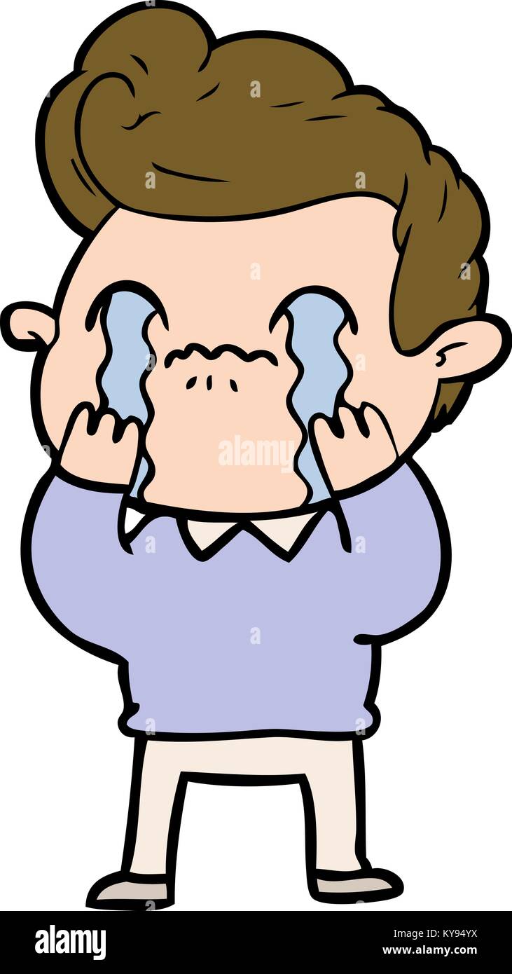 cartoon man crying Stock Vector Image & Art - Alamy
