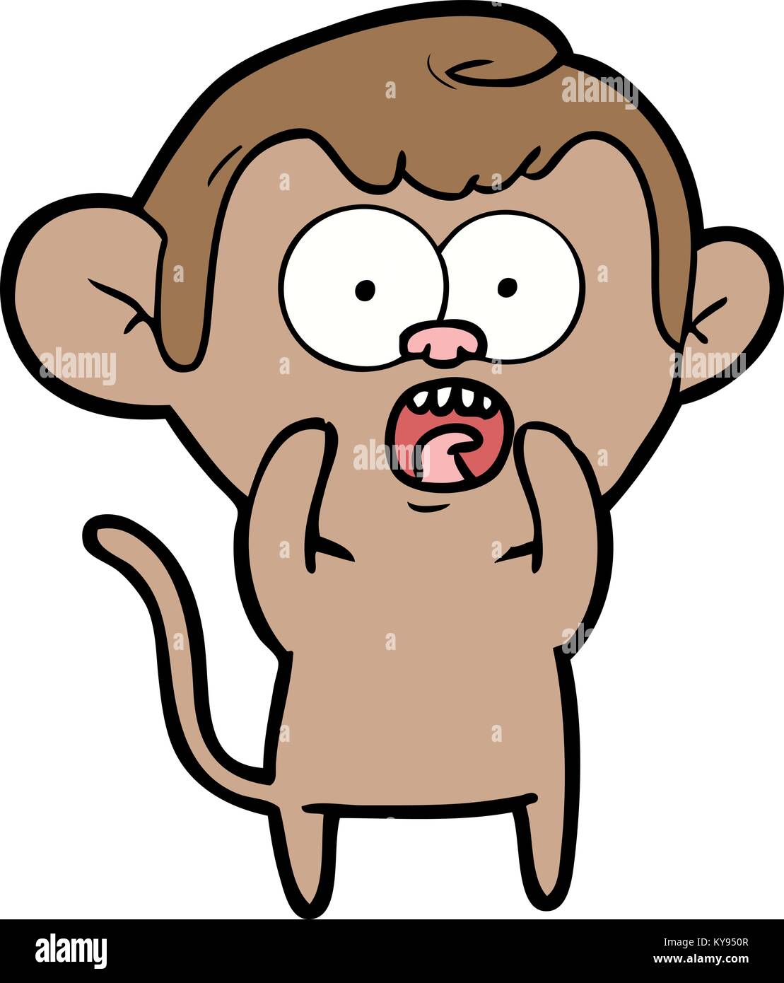 cartoon shocked monkey Stock Vector Image & Art - Alamy