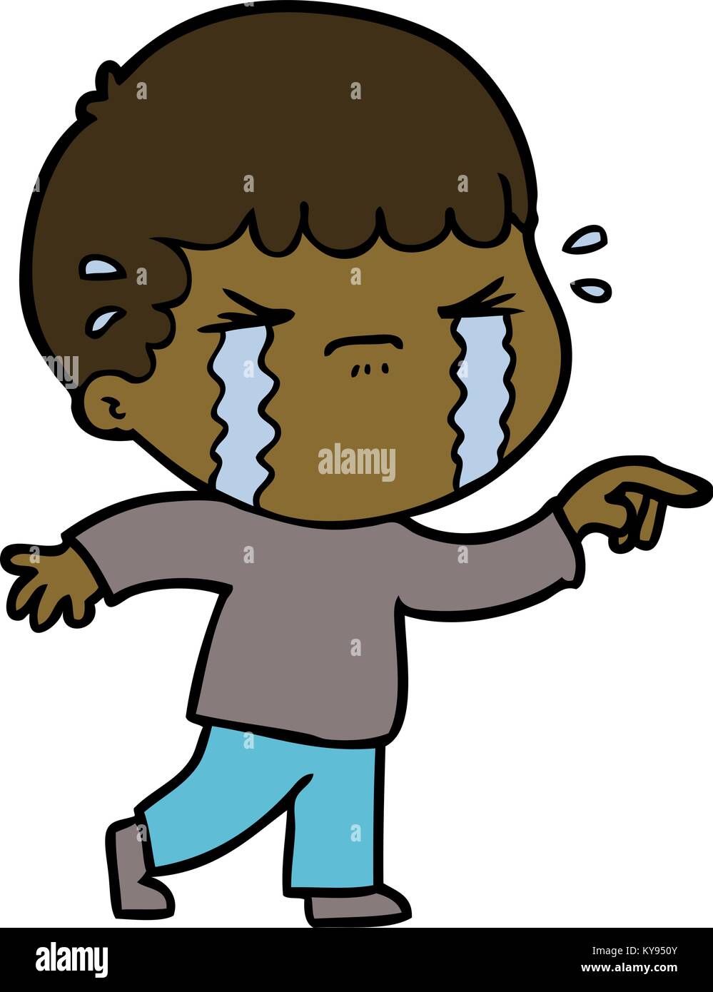 cartoon man crying Stock Vector Image & Art - Alamy