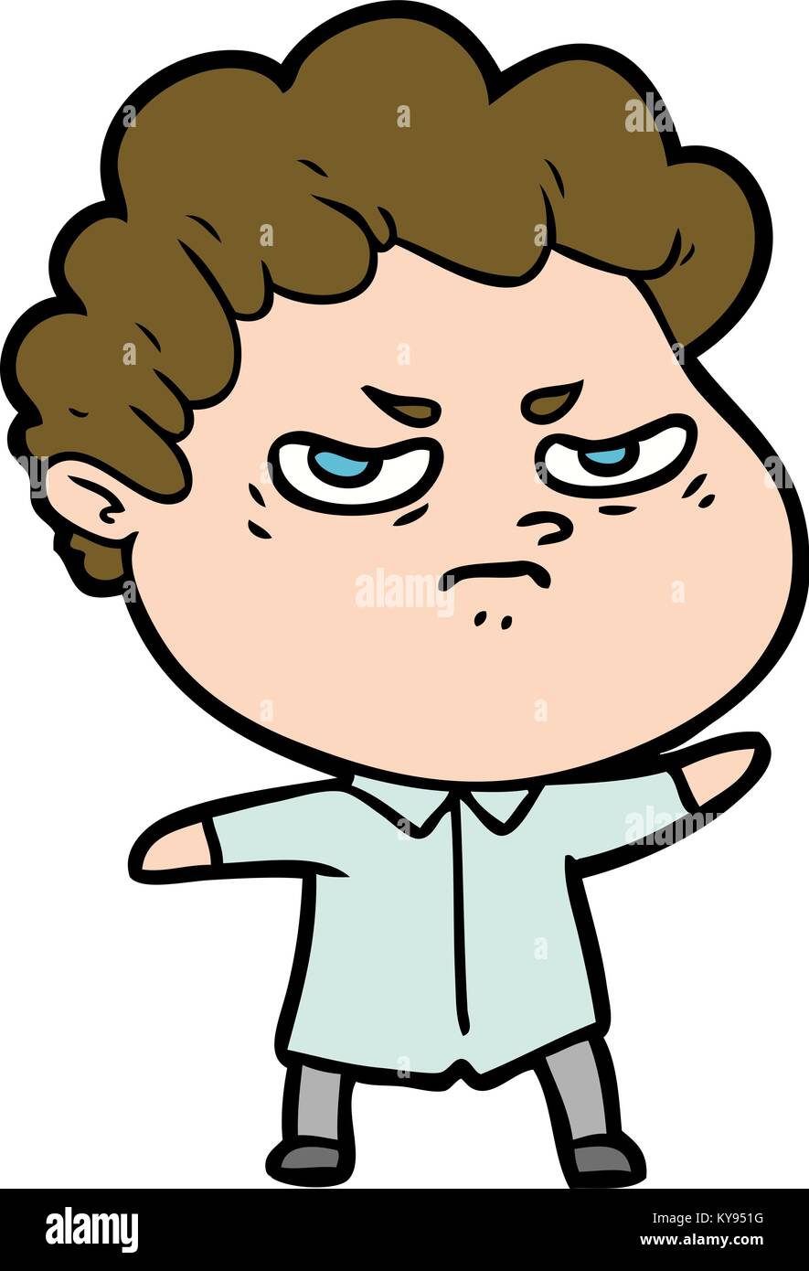 cartoon angry man Stock Vector Image & Art - Alamy