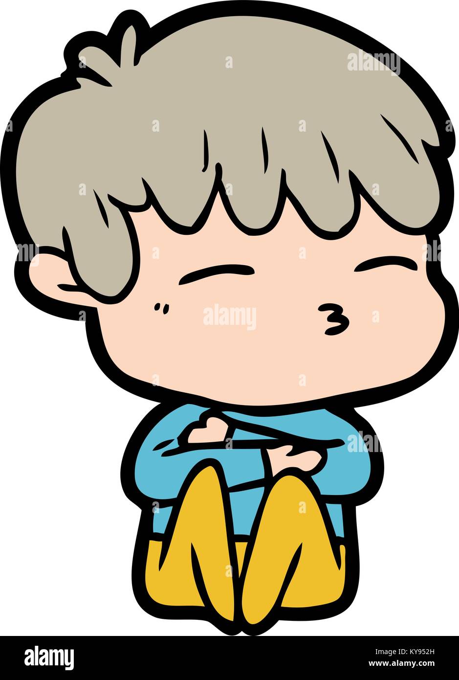 cartoon curious boy Stock Vector Image & Art - Alamy