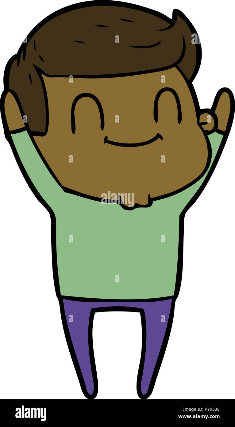 cartoon friendly man Stock Vector Image & Art - Alamy