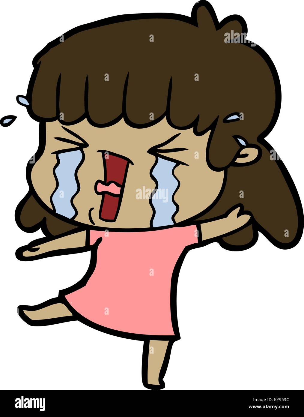 cartoon woman in tears Stock Vector Image & Art - Alamy