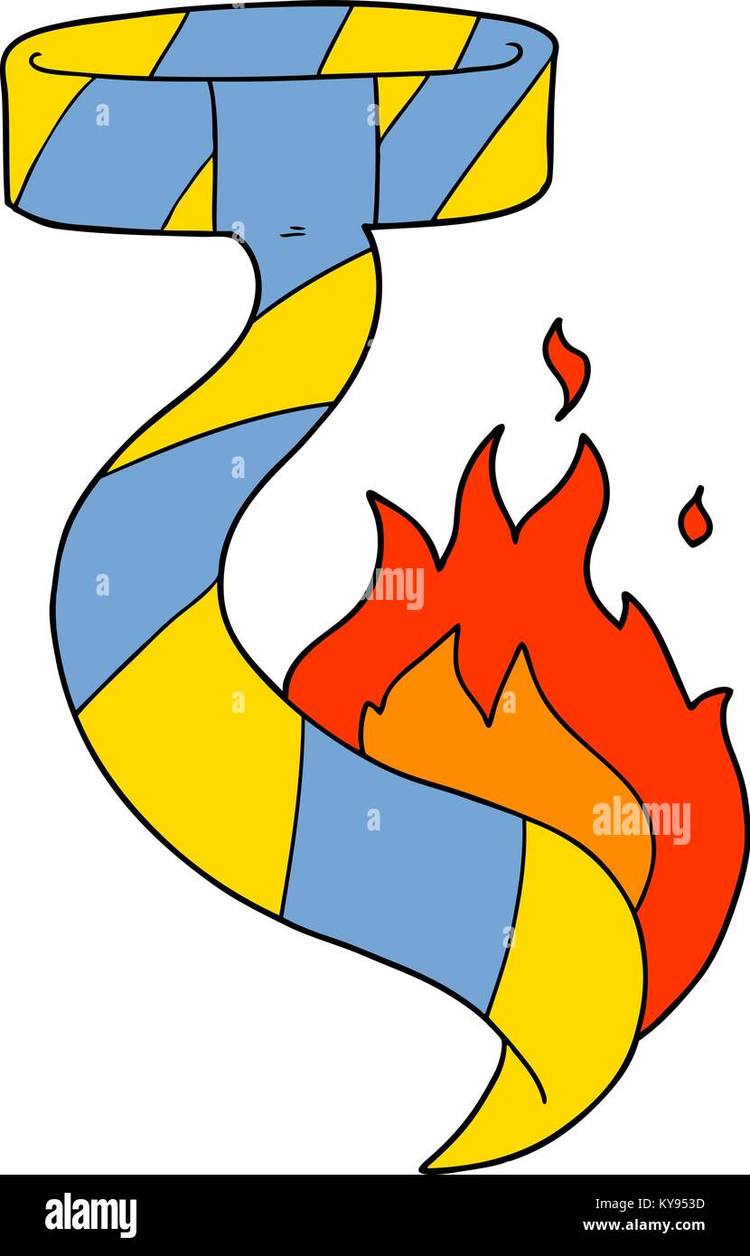 cartoon burning tie Stock Vector Image & Art - Alamy