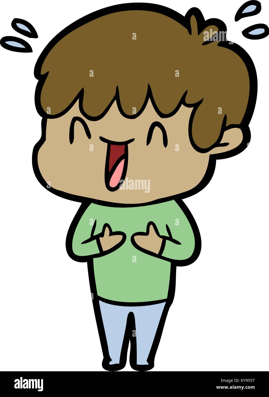 cartoon laughing boy Stock Vector Image & Art - Alamy