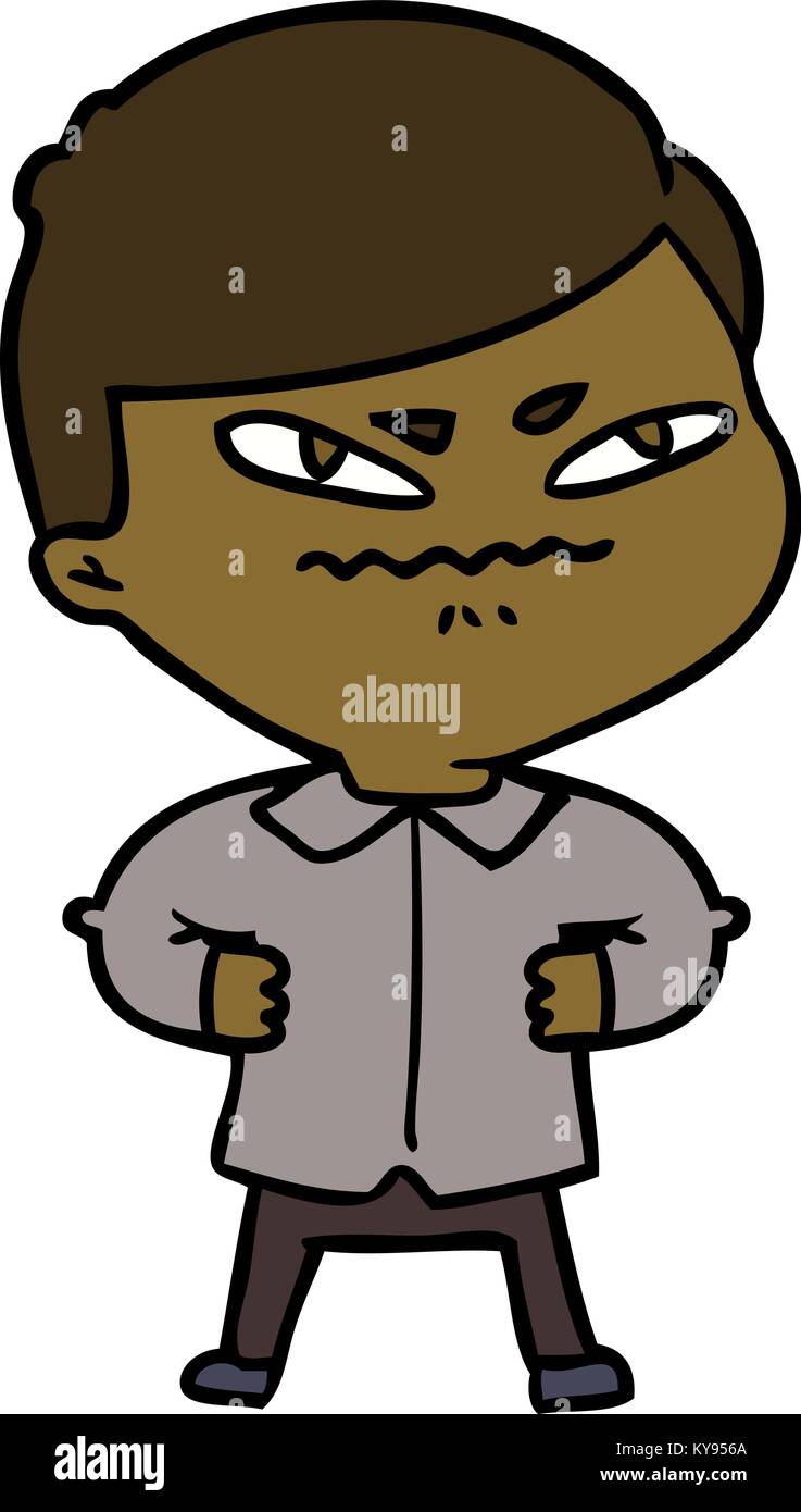 cartoon angry man Stock Vector Image & Art - Alamy