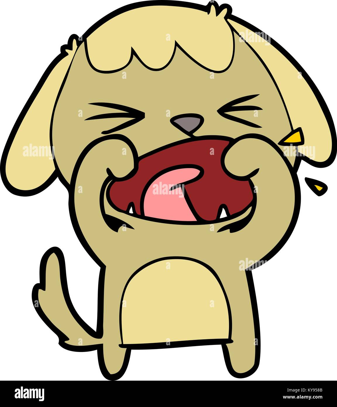 cute cartoon dog barking Stock Vector Image & Art - Alamy
