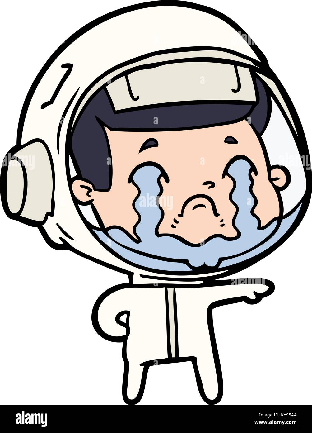 cartoon crying astronaut Stock Vector Image & Art - Alamy