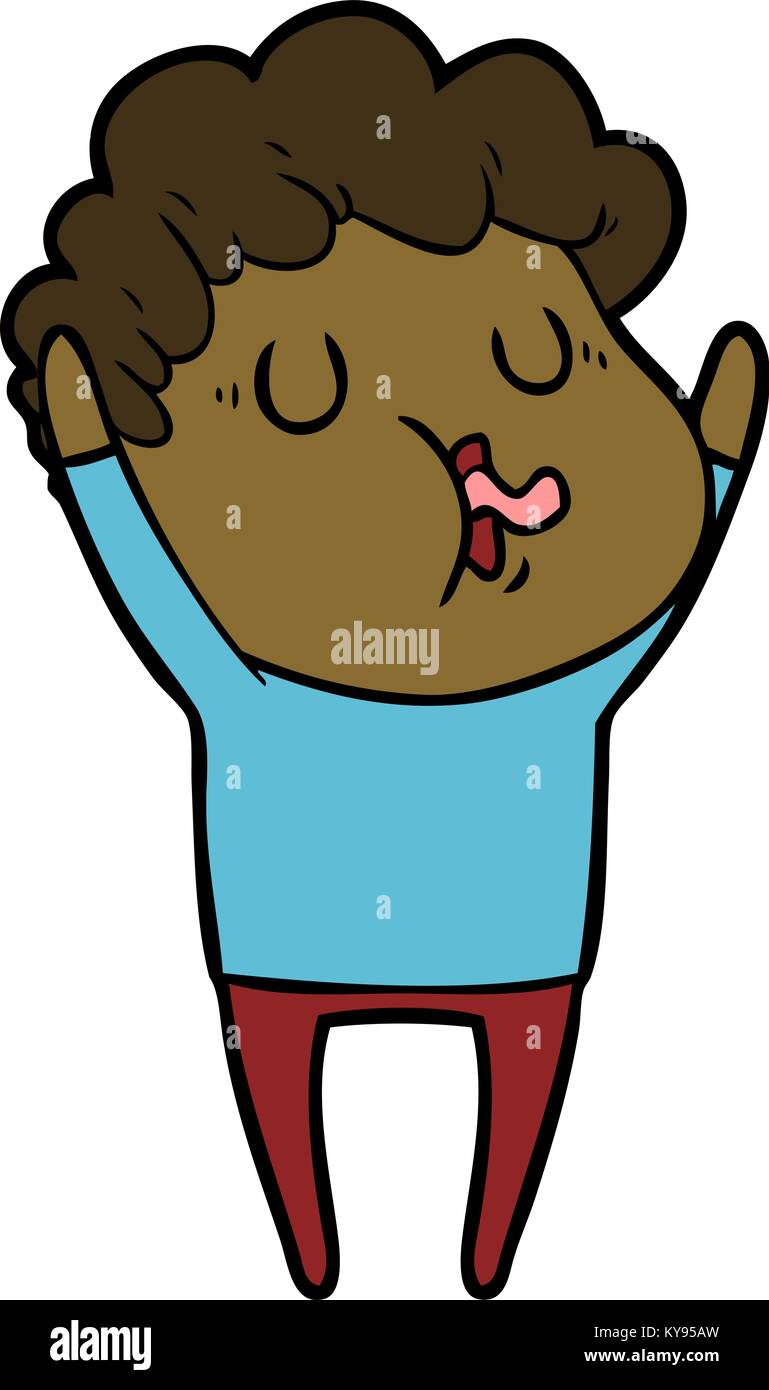 cartoon man singing Stock Vector Image & Art - Alamy