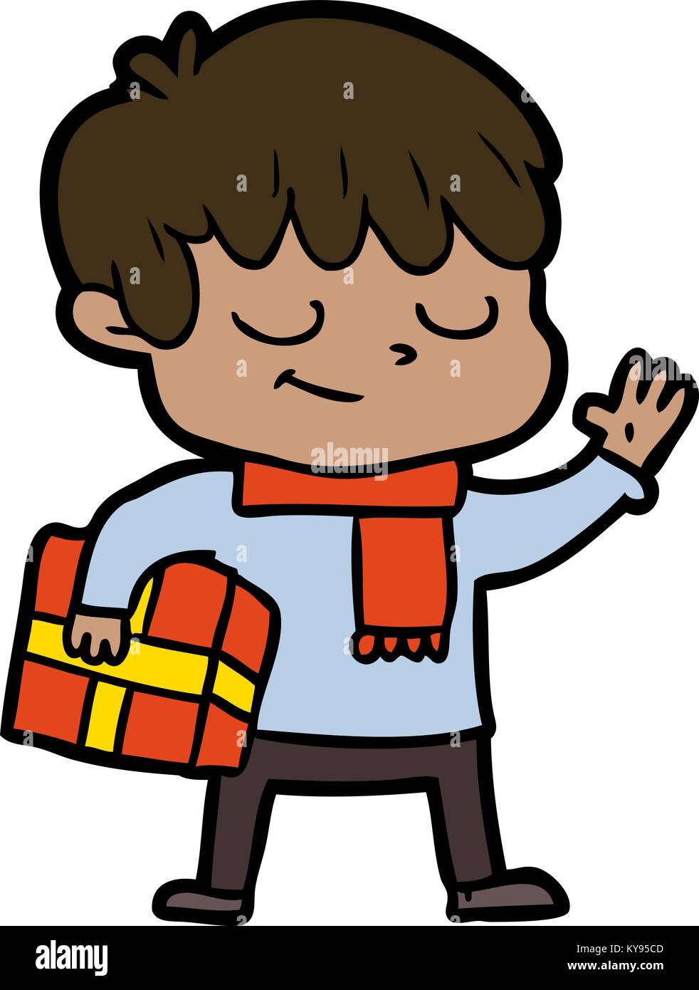 cartoon happy boy Stock Vector Image & Art - Alamy