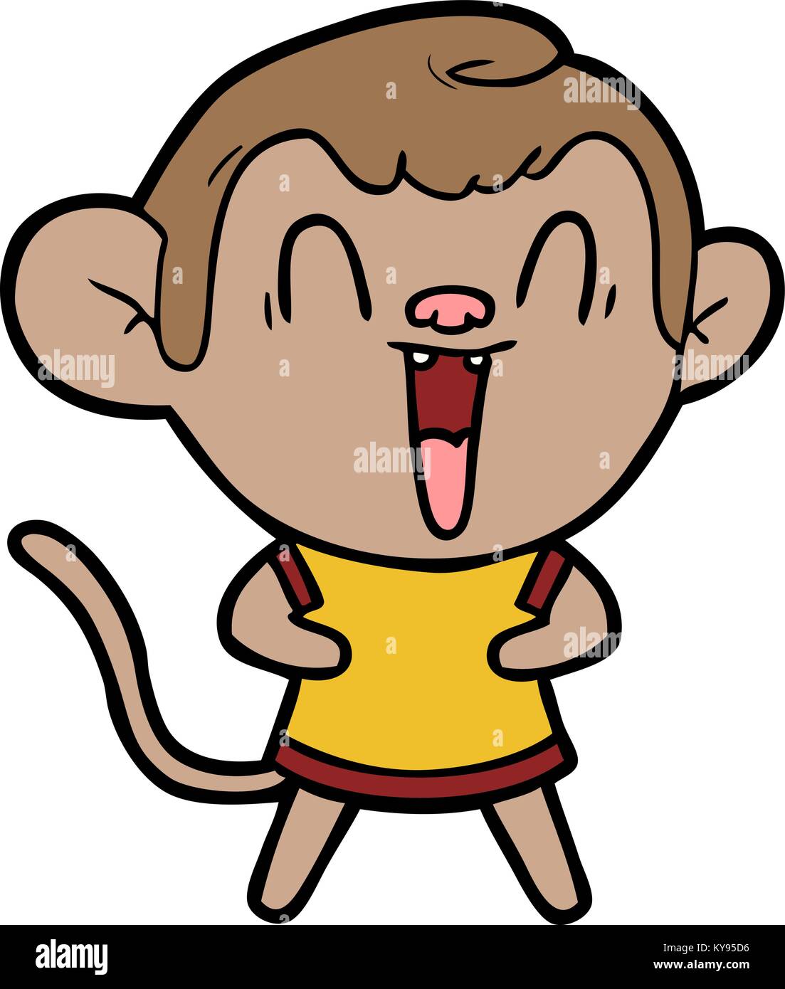 cartoon laughing monkey Stock Vector Image & Art - Alamy